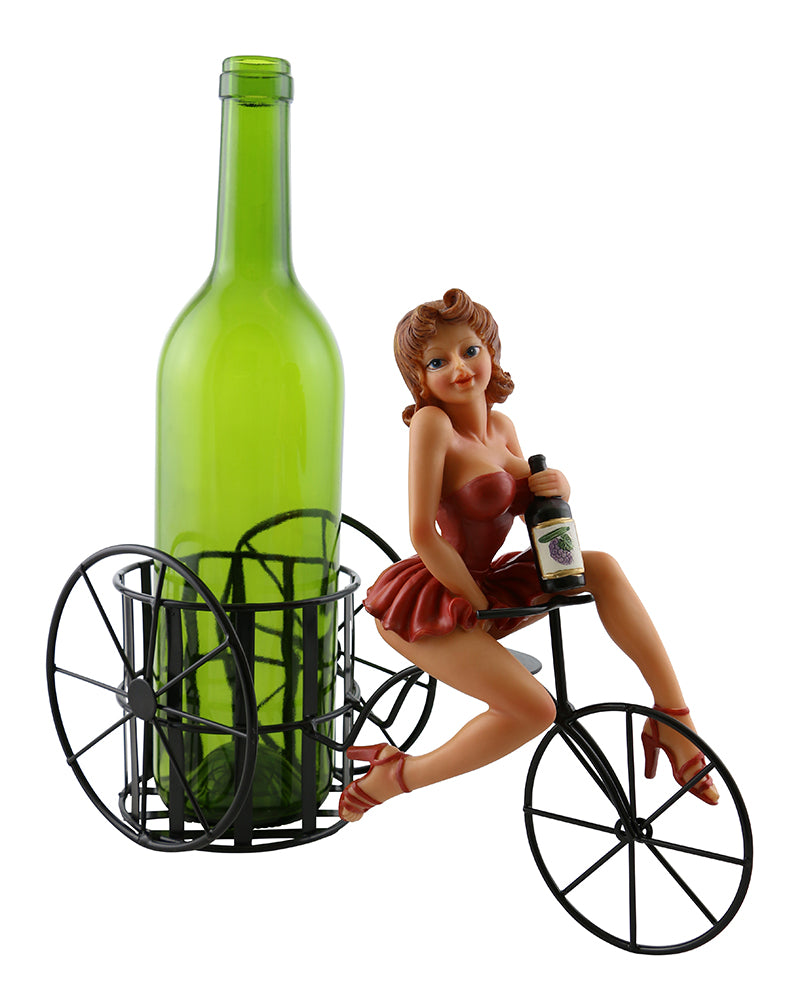 D Wine Bottle Holder Lady In Red Bar Counter Decoration 11 X 9 Inc